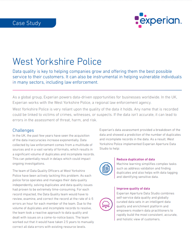 Data Quality Management | Software & Tools | Experian